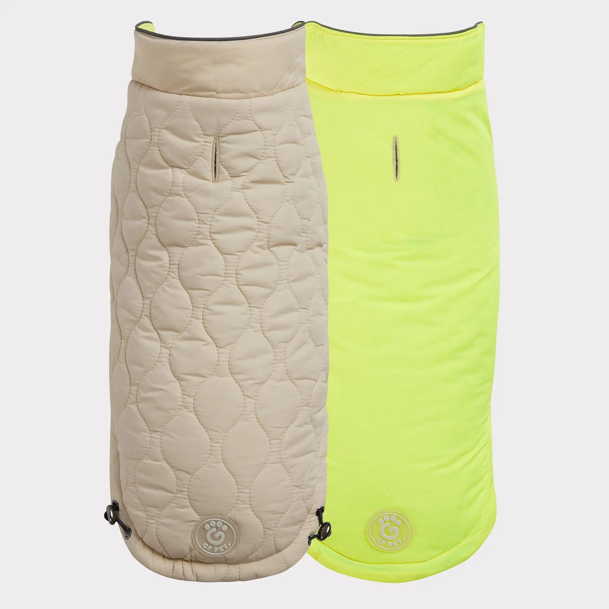 Reversible Chalet Dog Jacket | Sand/Neon Yellow - GF Pet Official ...